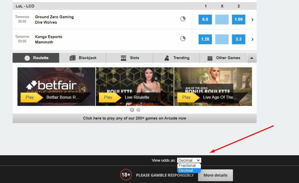 Guide for Any Odds Format in Online Esports Betting